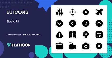 Basic Ui Icon Pack Glyph 91 Svg Icons