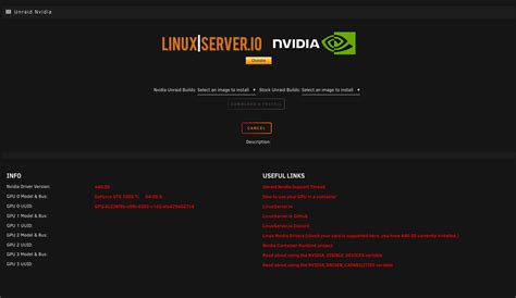 Plugin Linuxserver Io Unraid Nvidia Page Plugin Support Unraid