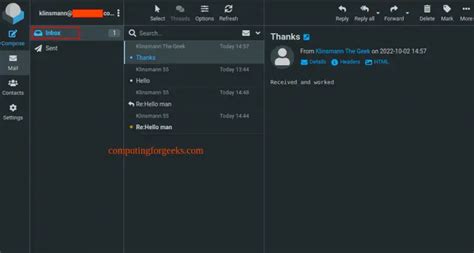 Setup Mail Server On Rock Linux 8 With Postfix Dovecot MySQL And RoundCube ComputingForGeeks