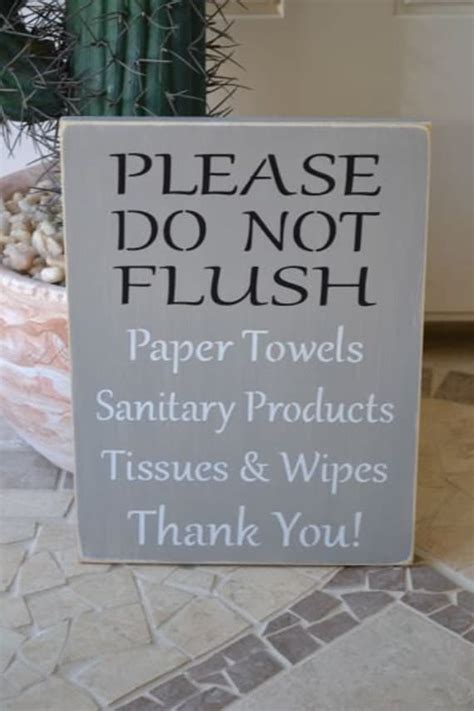 Please Do Not Flush Septic System Sign 10x75 By Creativetouchwood