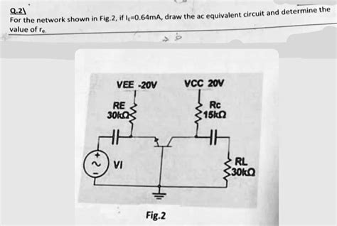 Solved 021 Equivalent Circuit And Determine The Ac Value Of Ra For