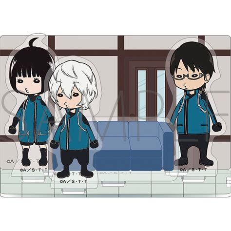 【グッズ スタンドポップ】ワールドトリガー アクリルジオラマ空閑遊真＆三雲修＆雨取千佳 アニメイト
