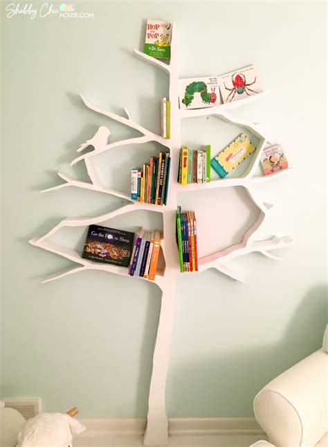 How To Build A Tree Shaped Bookshelf ShabbyChicHouse Com