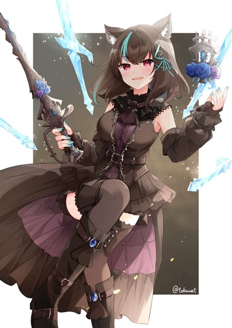 Red Mage And Necoco Cian Final Fantasy And 2 More Drawn By Fukunoki