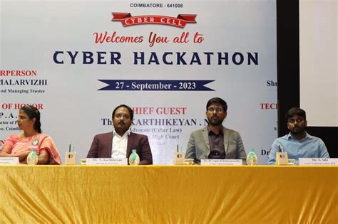 Karthikeyan Natarajan On Linkedin Chief Guest At Cyber Hackathon 2023 Conducted By Cyber