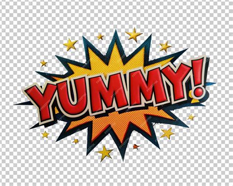 Premium Psd Realistic Yummy Comic Text