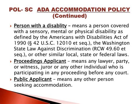 Ppt Gr 33 Ada Accommodation A Policy And Process Example From