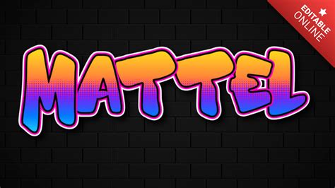 Mattel Graffiti Font Text Effect Generator