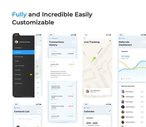 多用途app应用数据统计分析后台ui设计套件 Mobile App Dashboard Hix Multi Format Ui Kit 16图库素材网