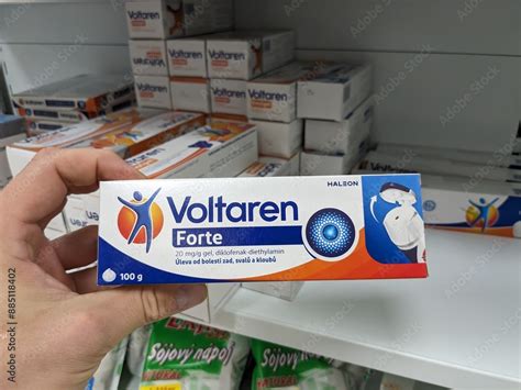 Prague Czech Republic July 10 2024 Voltaren Forte Box Of Medication