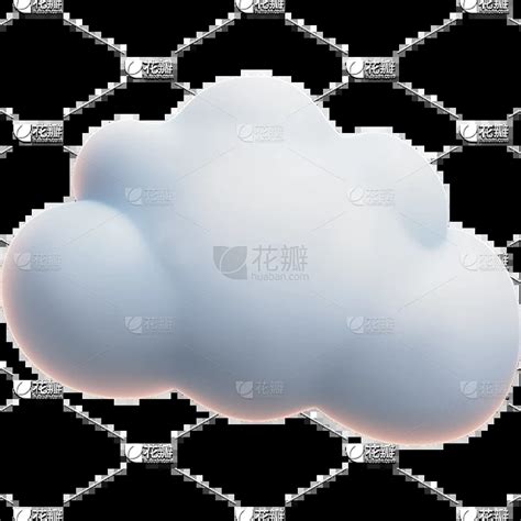 通用软3d卡通柔软云朵元素贴纸素材 花瓣网