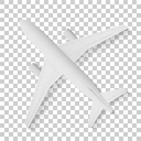 Premium Vector Top View Of A Detailed Airplane Gray Plane On A