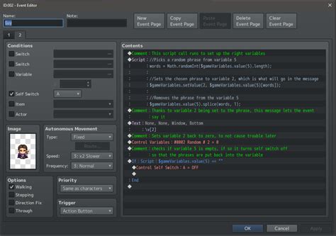 Randomness In Npc Dialogue Script Help Rpg Maker Forums