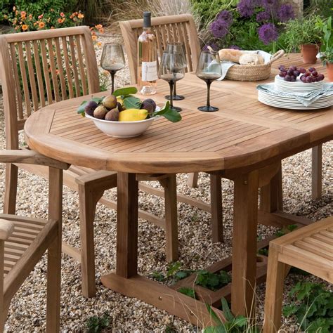 orchid extending oval teak tables teak garden furniture teakunique