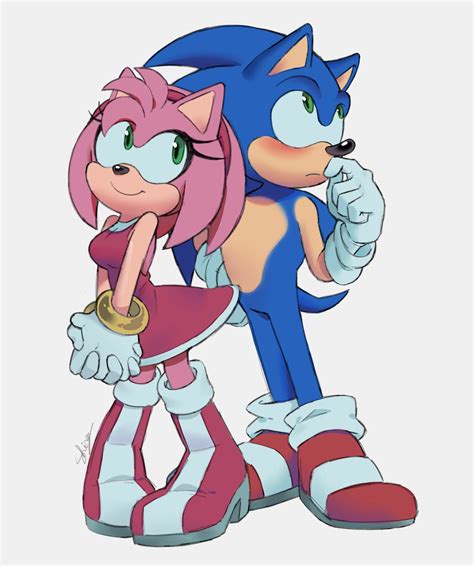 Sonamy Art By Shirahedgie Rsonicthehedgehog