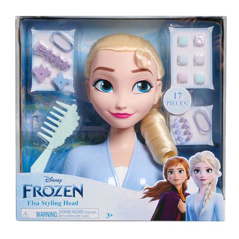 Brandclub Disney Frozen 2 Elsa Styling Head 17 Pieces Include Wear And Share Accessories