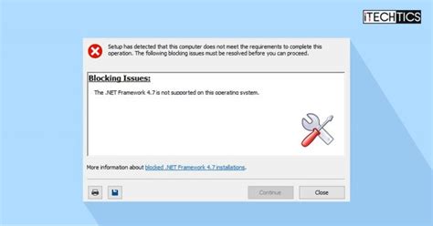 How To Fix The Net Framework 47 Is Not Supported On This Operating