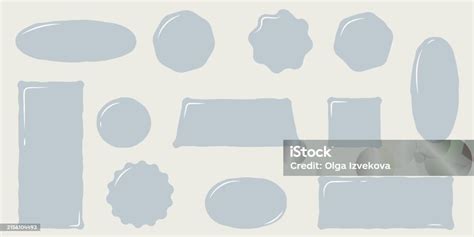 Hand Drawn Blue Textboxes Set Stock Illustration Download Image Now