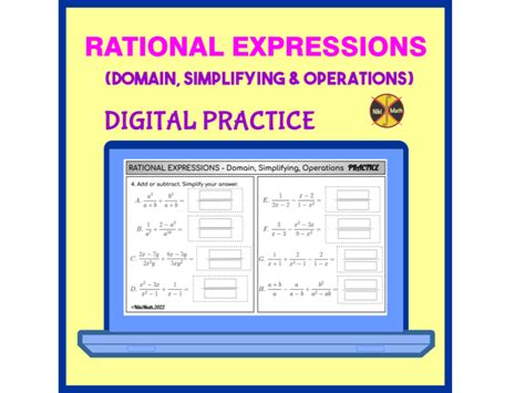 rational expressions domain simplifying and operations practice 41