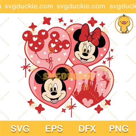 Mouse Love Valentine Svg His Her Minnie Mickey Svg