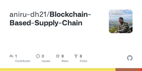 GitHub Aniru Dh Blockchain Based Supply Chain