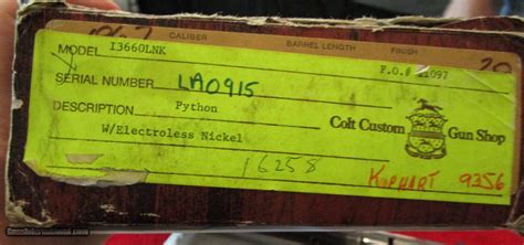 Colt Python 357 Mag Electroless Nickel