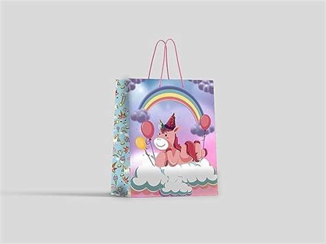 Tam Niki Paper Unicorn Theme Carry Bags Matt Laminated Luxury Bags