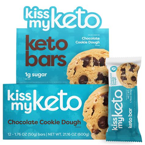 Buy Kiss My Keto Cookie Dough Protein Bars 1g Sugar 9g Protein Keto