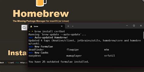 Install Latest Versions Of Software With Homebrew For Easy Package