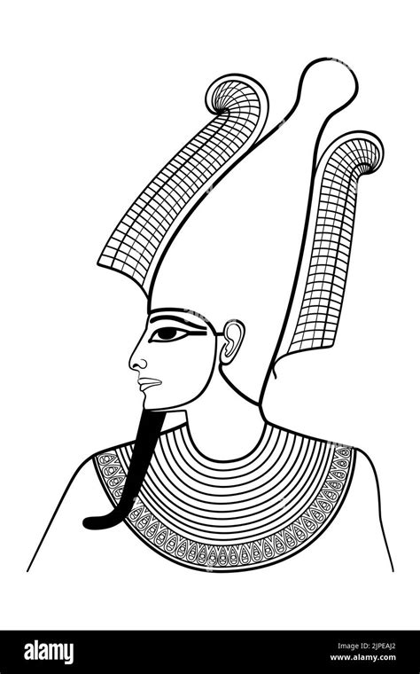 Osiris Portrait Of The Ancient Egypt God Of Afterlife Dead And