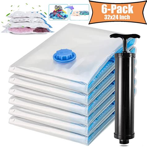 Vacuum Storage Bags Space Saver Vacuum Seal Storage Bags 6 Pack Sealer