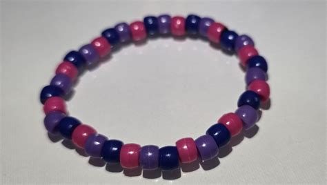 Lgbt Bisexual Pride Kandi Bracelet Etsy