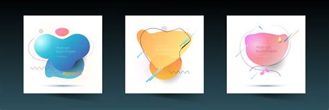 현대 추상적인 벡터 유체 액체 모양 디자인 배너 세트입니다 로고 기치 서식 파일을 위한 현대 벡터 그래픽 디자인 0명에 대한 스톡 벡터 아트 및 기타 이미지 Istock