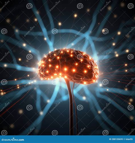 Visualizing Artificial Intelligence Brain S Synaptic Activity Ai Generated Illustration Stock