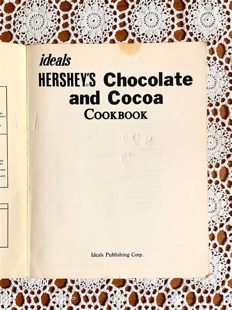 1982 Hersheys Chocolate And Cocoa Cookbook Etsy
