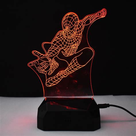 Buy D Illusion LED Lamp Colour Changing For Decoration Showpiece And Gifting Spider Man