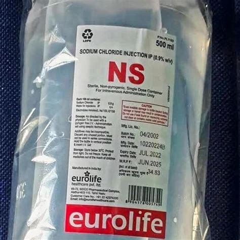 Isotonic Ns 500 Ml Iv At Rs 19 0 Piece In Villupuram Id 2854223250062