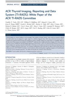 ACR Thyroid Imaging Reporting And Data System TI RADS Acr Thyroid Imaging Reporting And