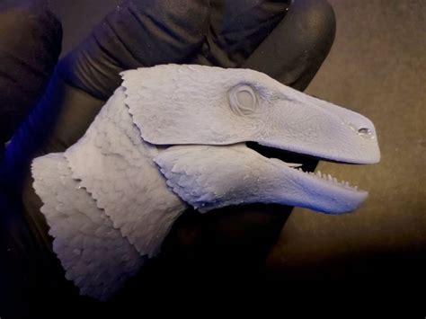 3d Printed Head Of The 1 18th Scale Utahraptor Welcome To Creative