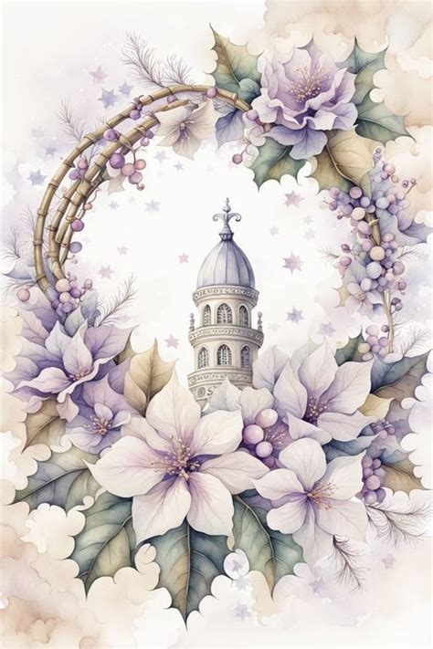 christmas vintage watercolor design by git playground in 2024