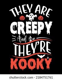 Creepy Kooky Halloween T Shirt Design Stock Vector Royalty Free Shutterstock