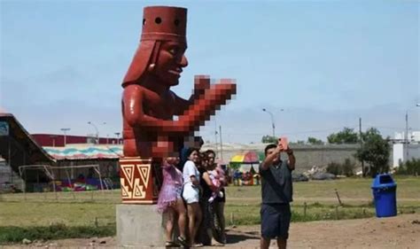 Tourists Thrilled By Giant Penis Statue But Site Attacked By Vandals