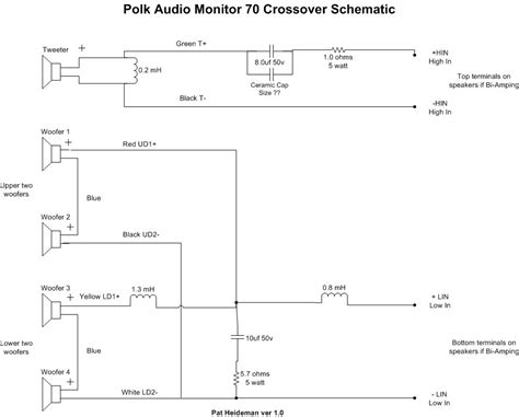 Internal Schematic And Crossover Data For Monitor 70 Series Ii — Polk