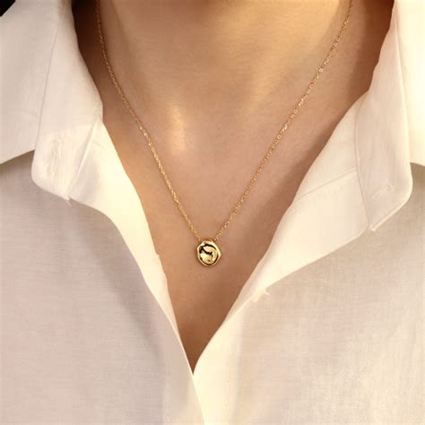 브랜덴 당일 실버925 데일리 실링 라운드 팬던트 은 목걸이