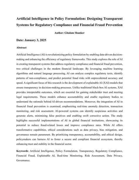 Pdf Artificial Intelligence In Policy Formulation Designing