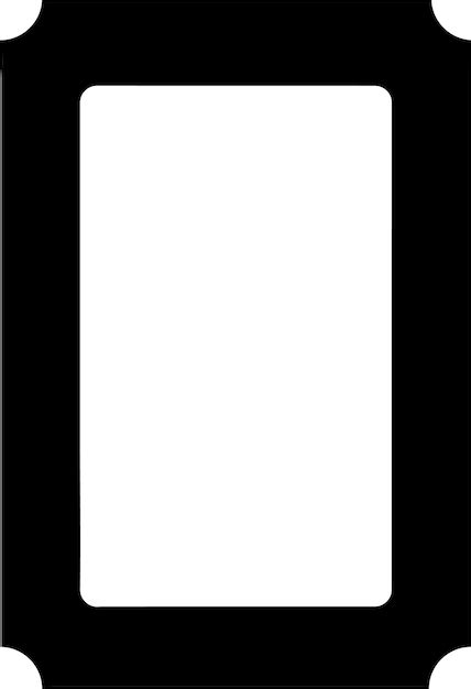 Premium Vector A Black And White Rectangular Tablet With A White