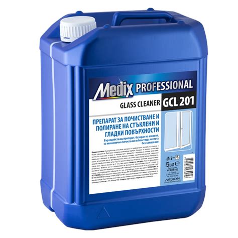 Препарат за прозорци Medix Glass Fresh 5 L Миещи почистващи и