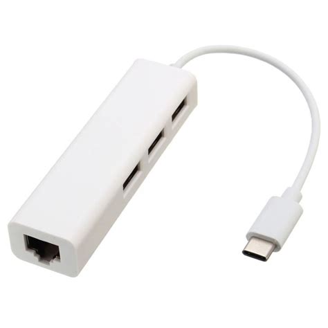 USB Type C To RJ M Ethernet LAN Network USB HUB Cable Adapter For MAC High Quality ABS