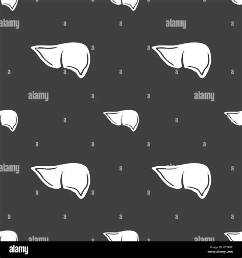 Liver Sign Seamless Pattern On A Gray Background Vector Stock Vector