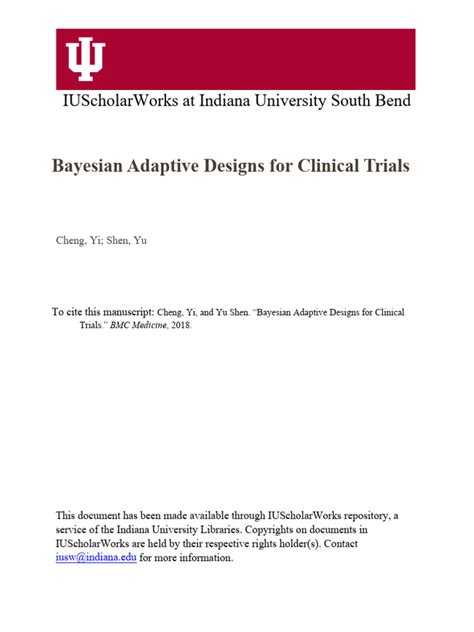 En Bayesian Adaptive Designs For Clinical Trials Pdf Loss Function Bayesian Inference